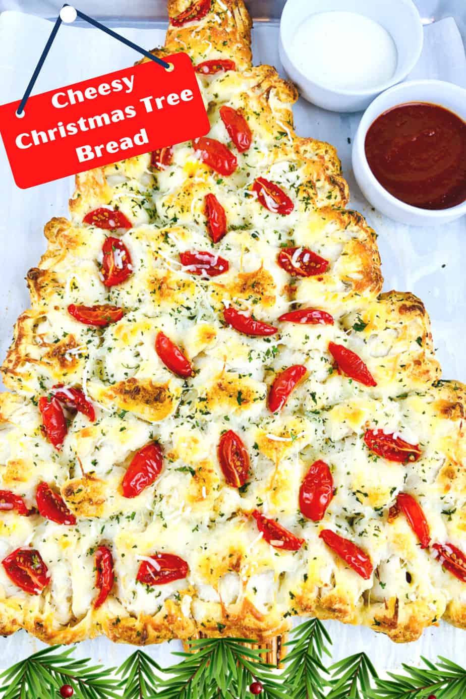 Cheese Stuffed Christmas Tree Bread | Little House Big Alaska