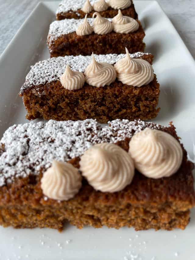 Sweet and Simple Frosted Gingerbread Cake | Little House Big Alaska