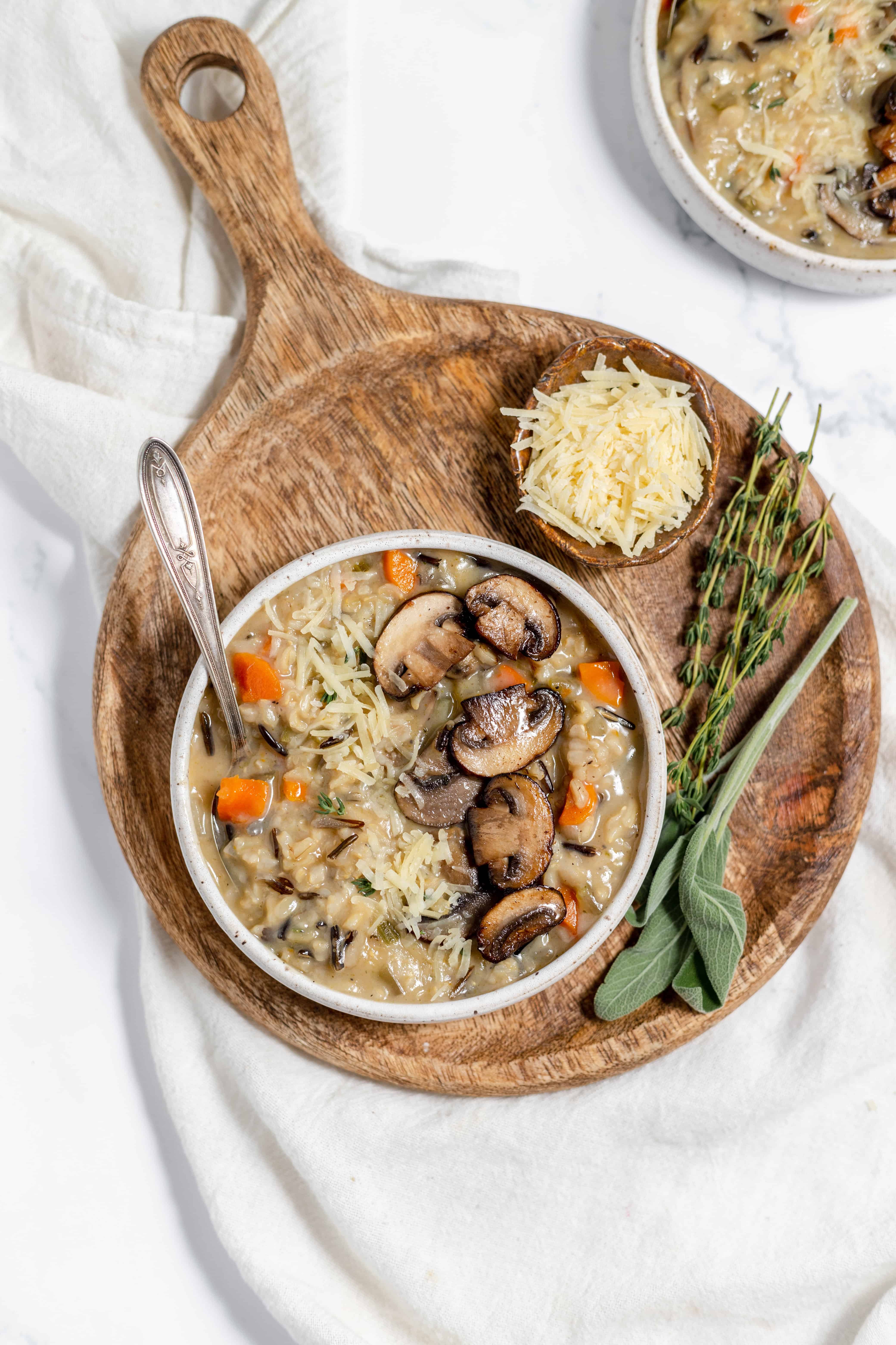 Creamy Mushroom Wild Rice Soup | Little House Big Alaska