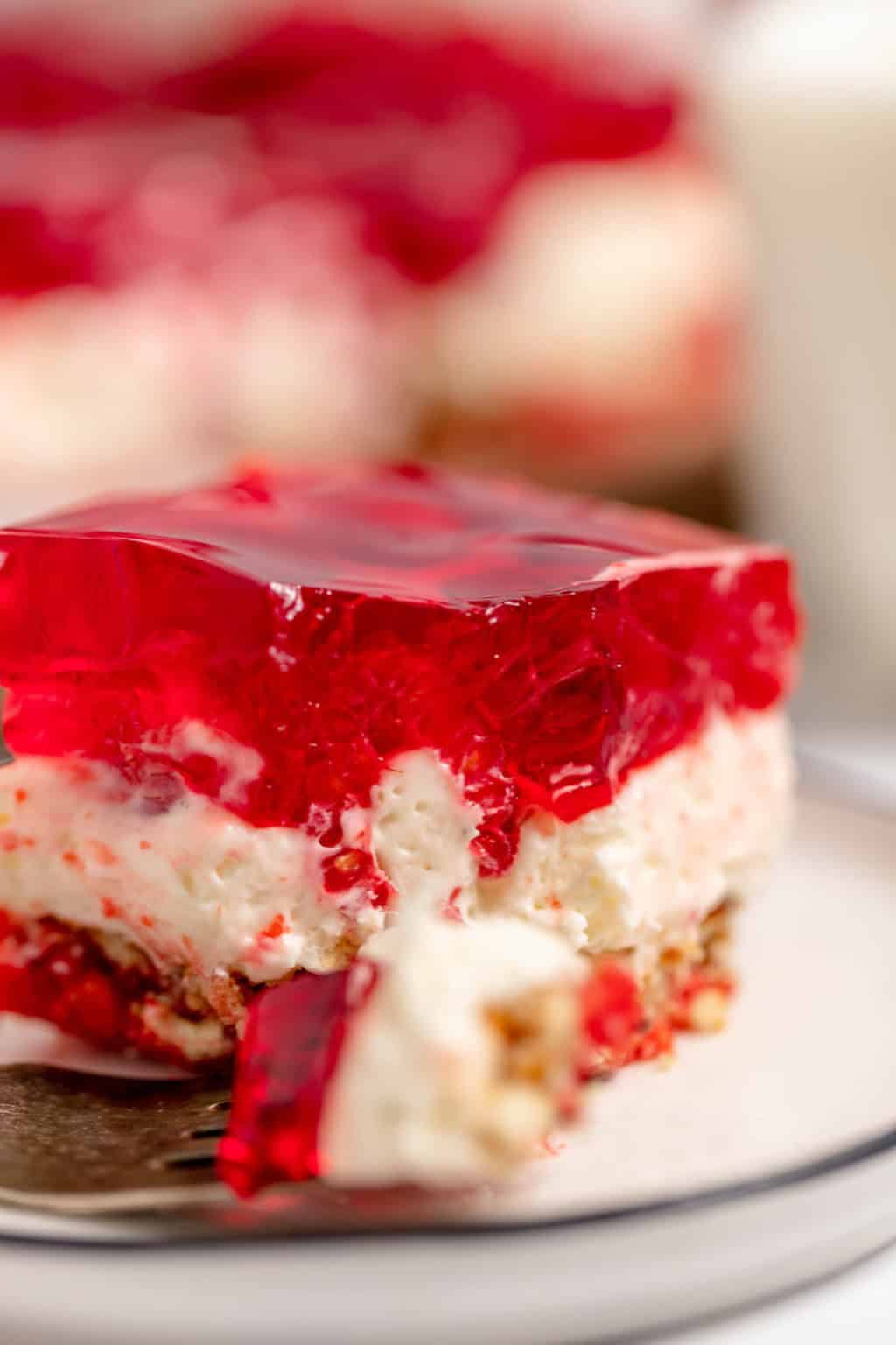 Raspberry Pretzel Salad | Little House Big Alaska