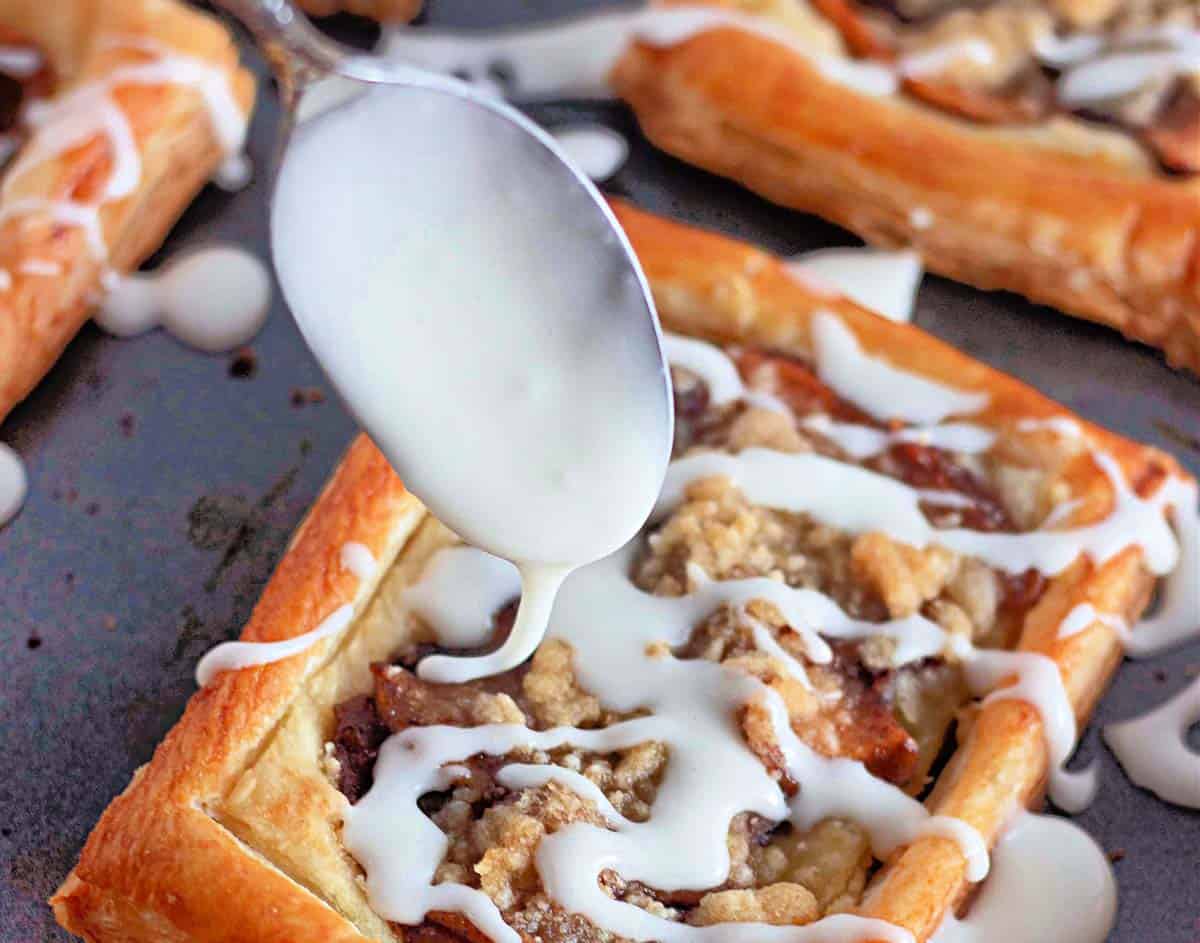 Easy Apple Crumble Danishes | Little House Big Alaska