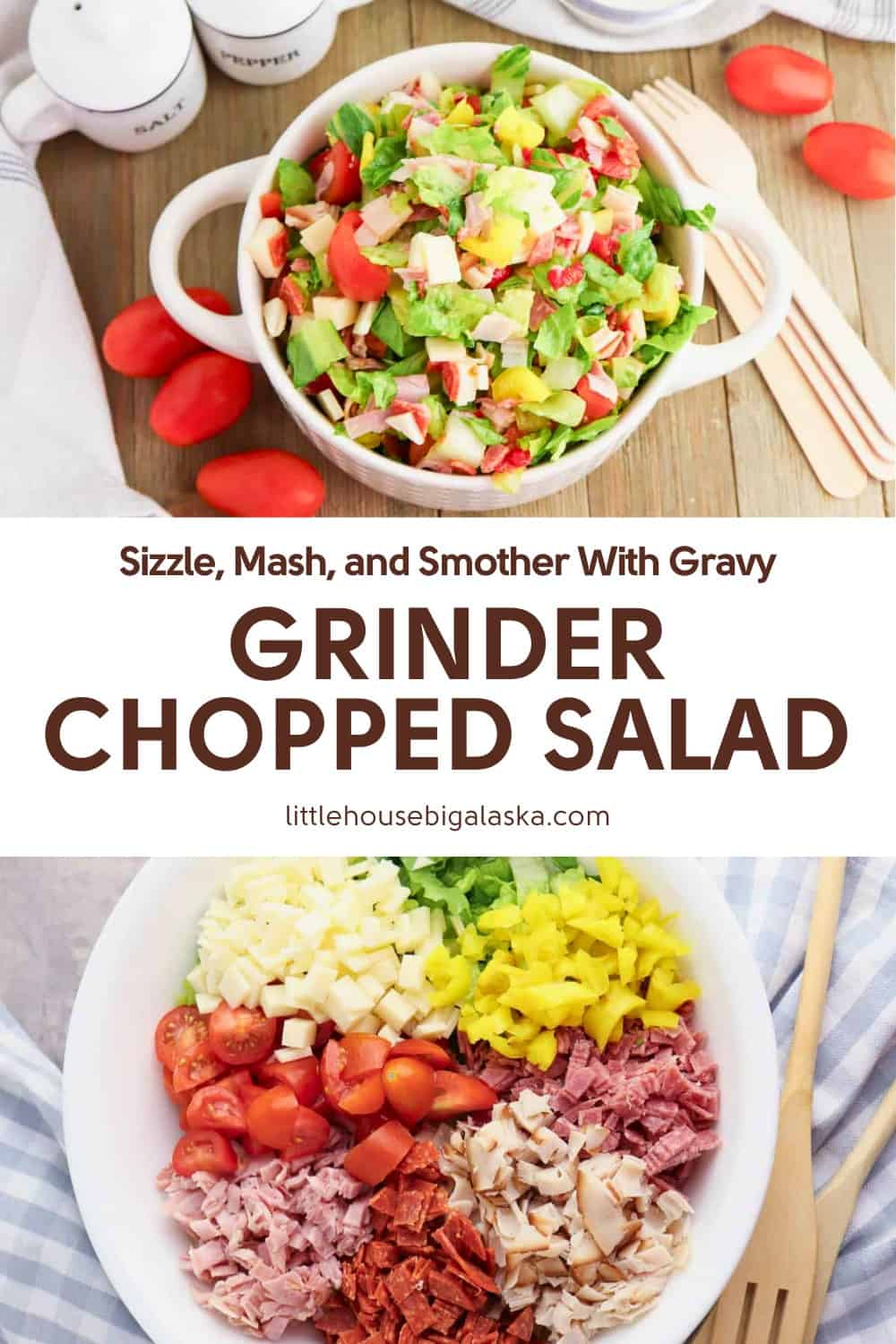 Grinder Chopped Salad | Little House Big Alaska