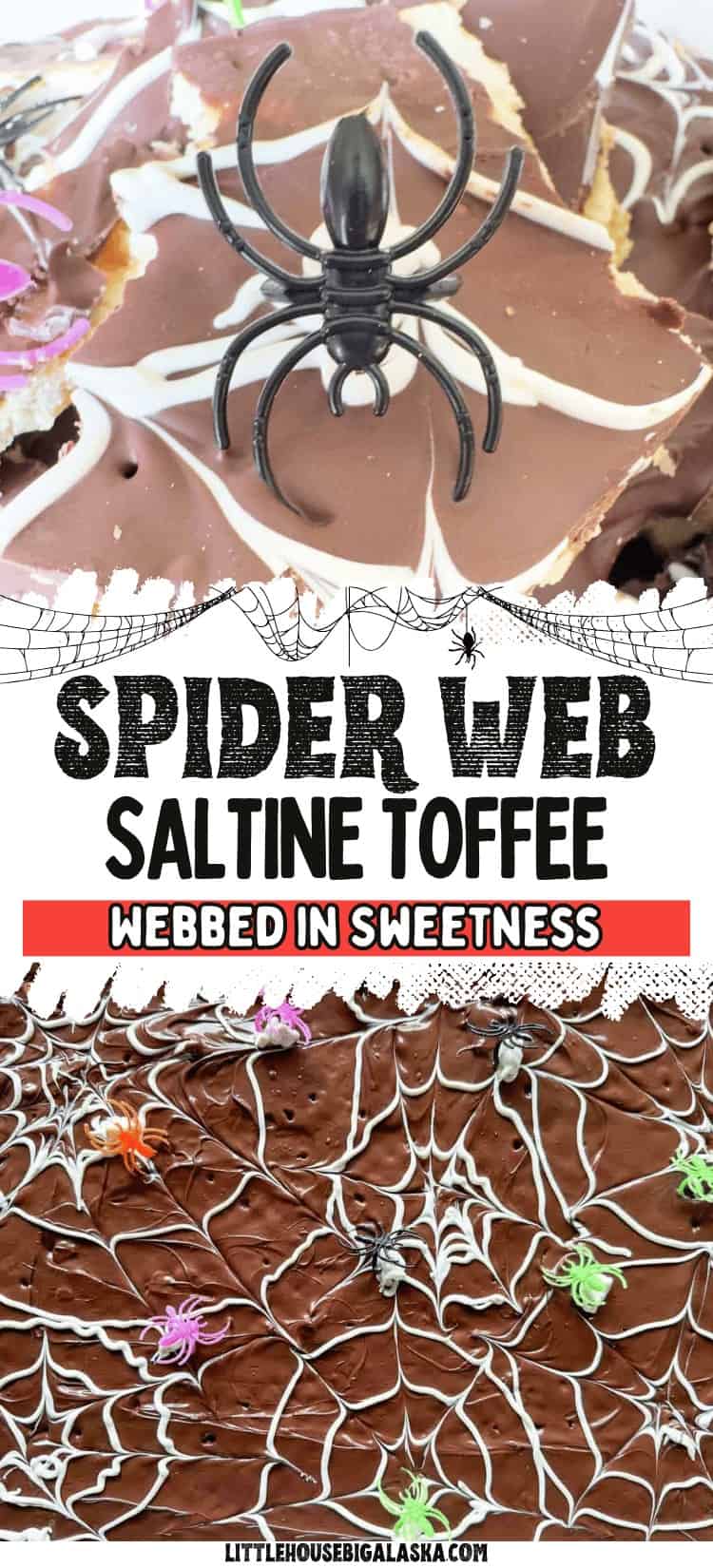 Spider Web Saltine Toffee | Little House Big Alaska