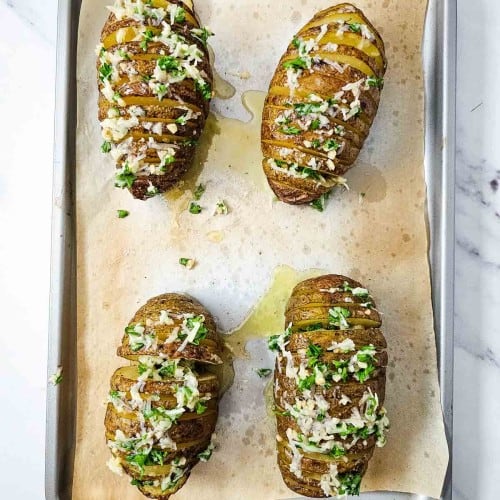 Garlic Hasselback Potatoes | Little House Big Alaska
