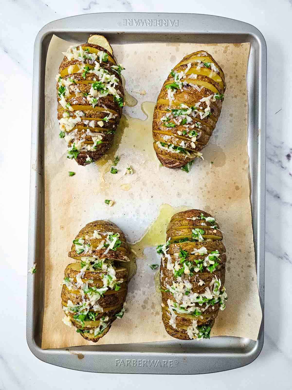 Garlic Hasselback Potatoes | Little House Big Alaska