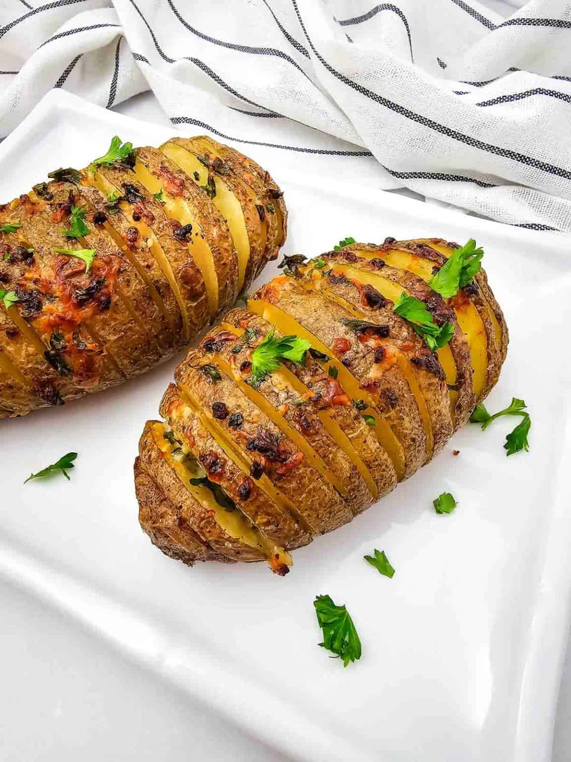 Garlic Hasselback Potatoes | Little House Big Alaska