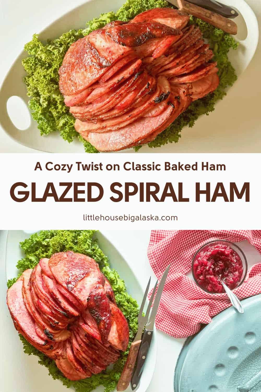 Baked Ham with Cranberry Pineapple Glaze | Little House Big Alaska